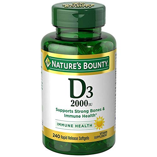 Nature's Bounty Vitamin D3 softgels for immune support