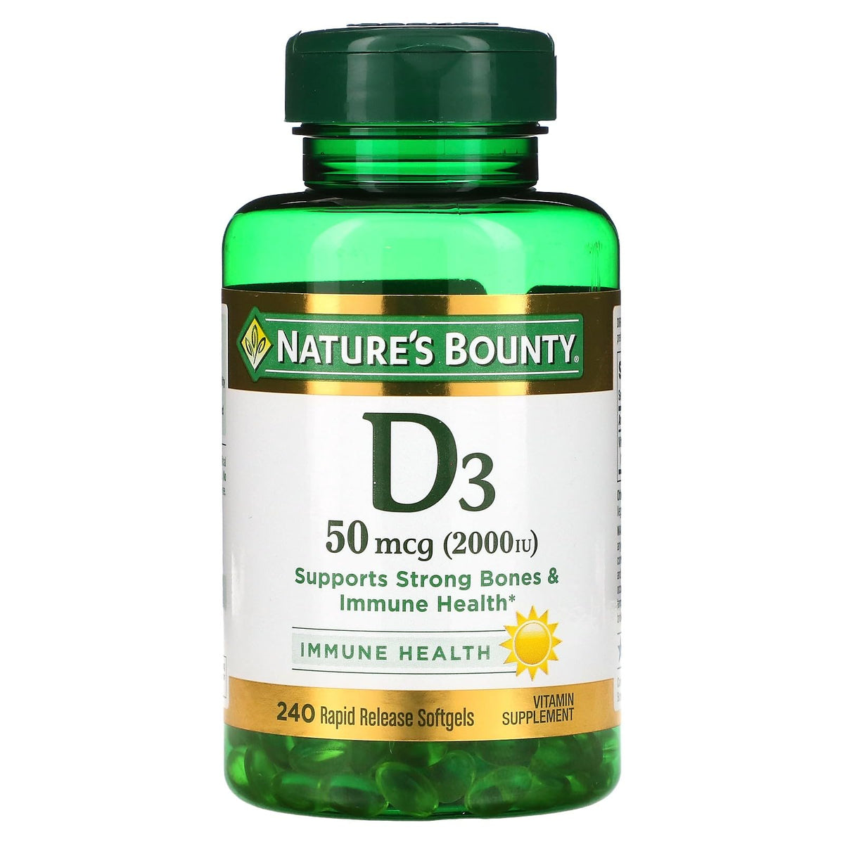 Nature's Bounty vitamin D3 softgels