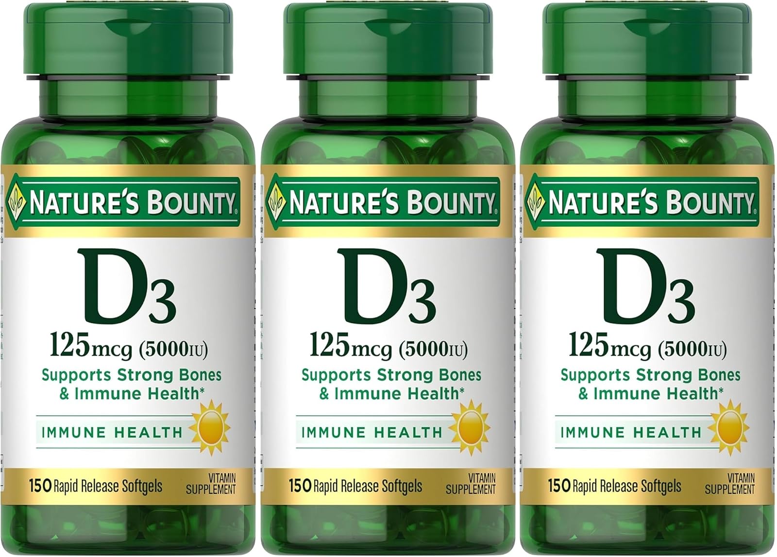 Nature's Bounty Vitamin D3 softgels