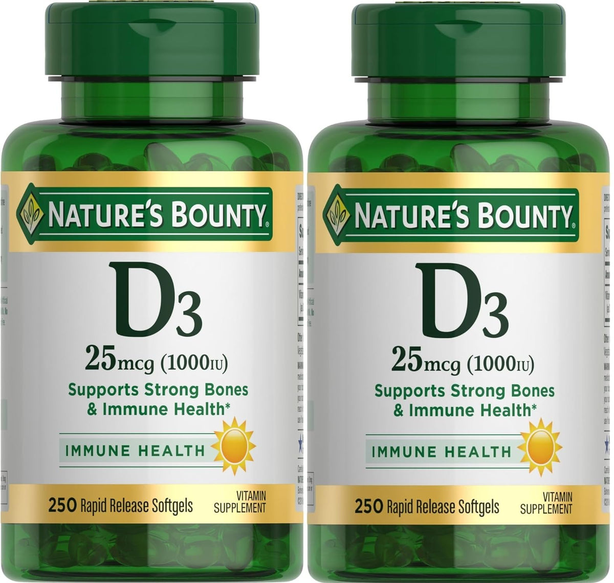 Nature's Bounty Vitamin D3 softgels