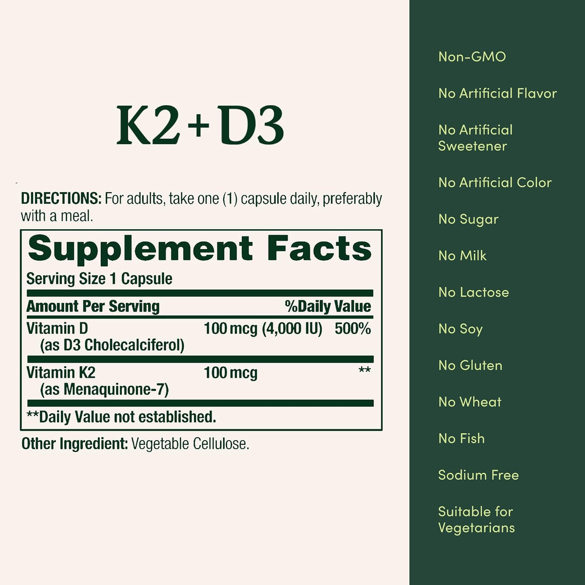 Nature’s Bounty vitamin D3 supplement