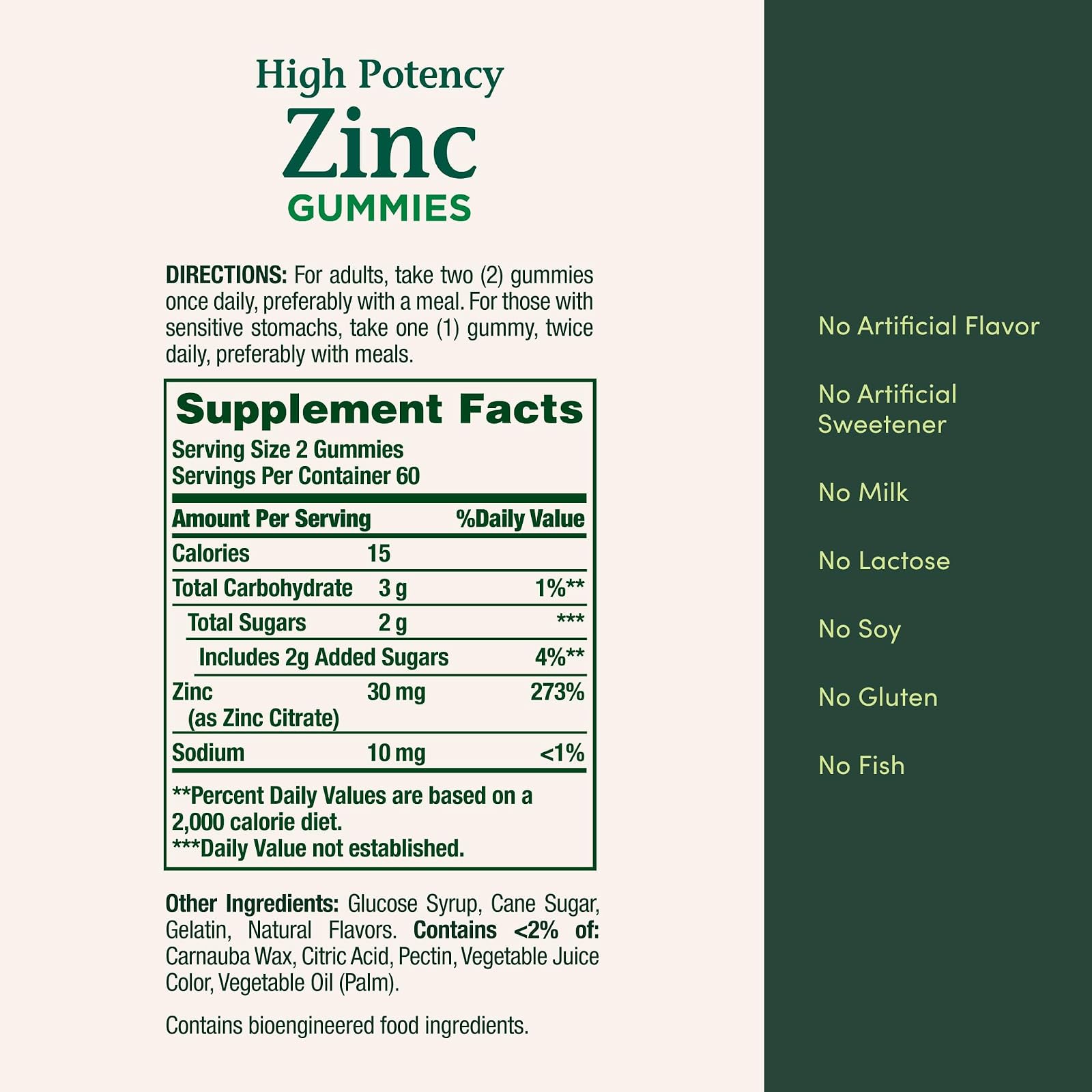 Nature's Bounty Zinc for skin health