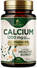 Nature's Calcium 1200 mg tablets