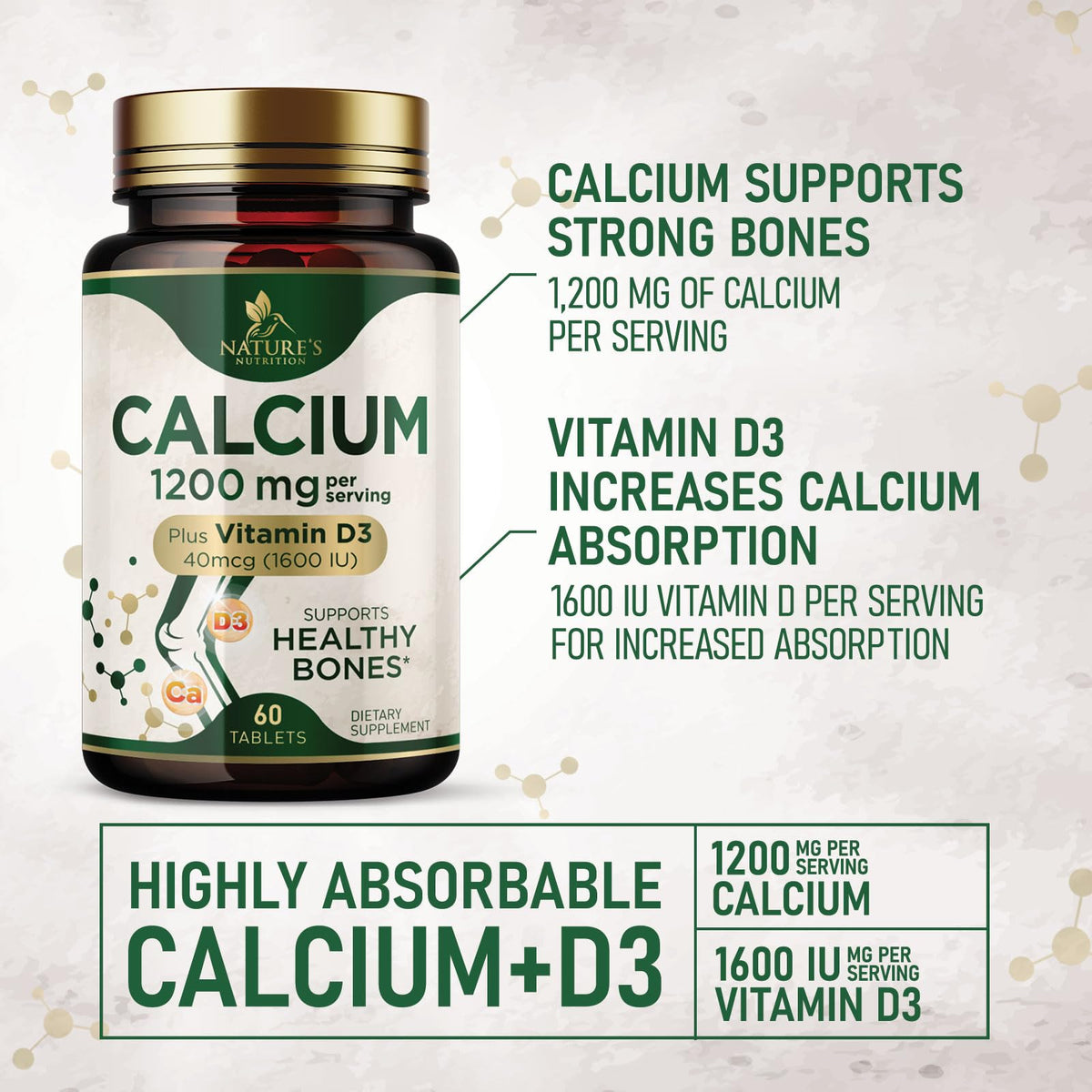 Nature's Calcium supports strong bones
