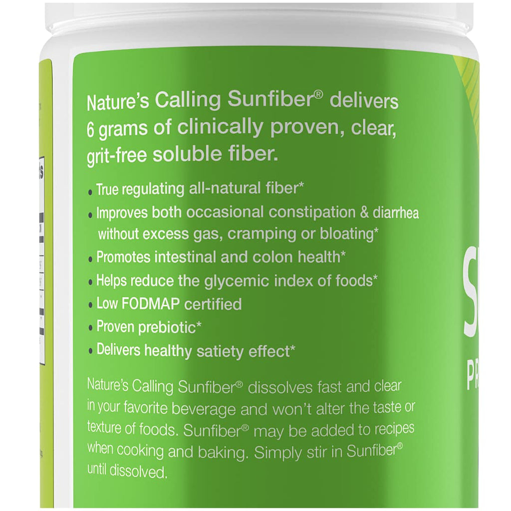 NATURE'S CALLING soluble fiber benefits