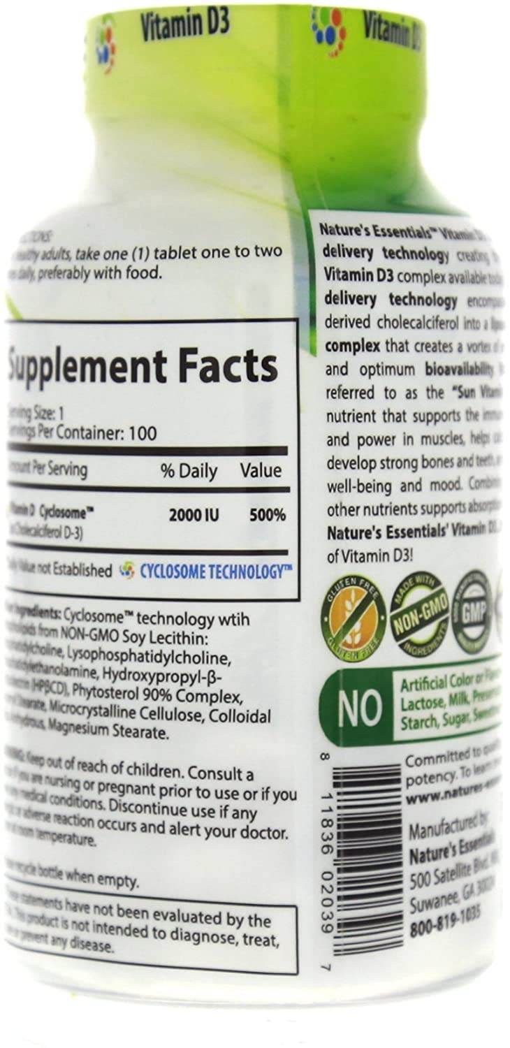 NATURE'S ESSENTIALS vitamin D3 for bone health