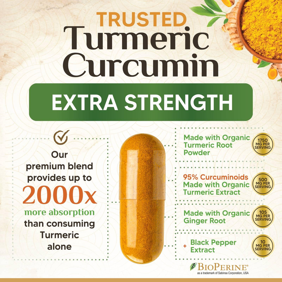 Nature's herbal turmeric formula