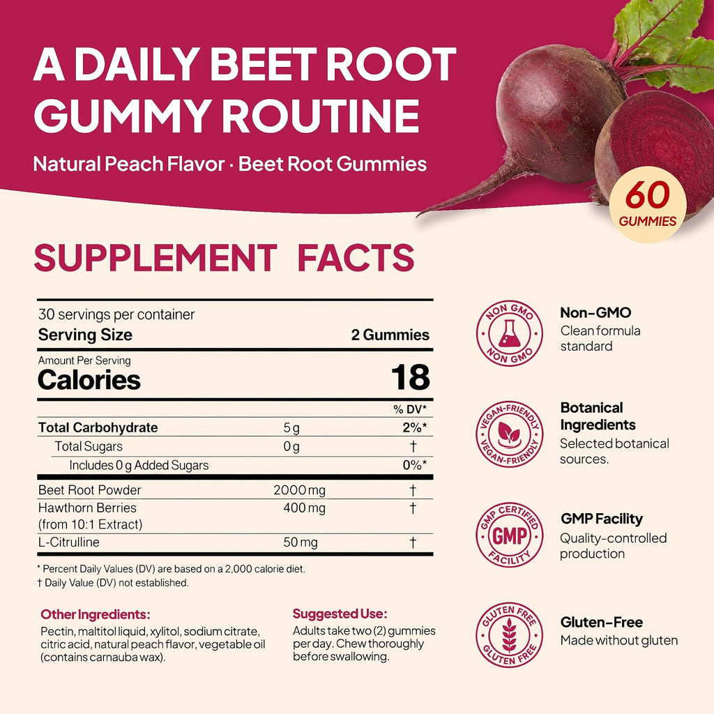 Nature's Key superfood beet root gummies
