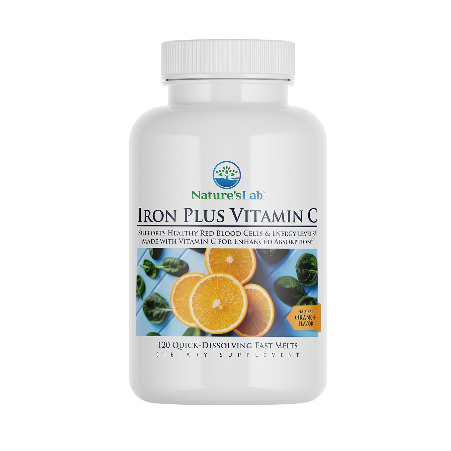 Nature's Lab Iron Plus fast melt tablets