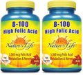 Nature's Life B-100 Folic Acid tablets for energy support