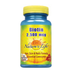 Nature's Life biotin supplement capsules