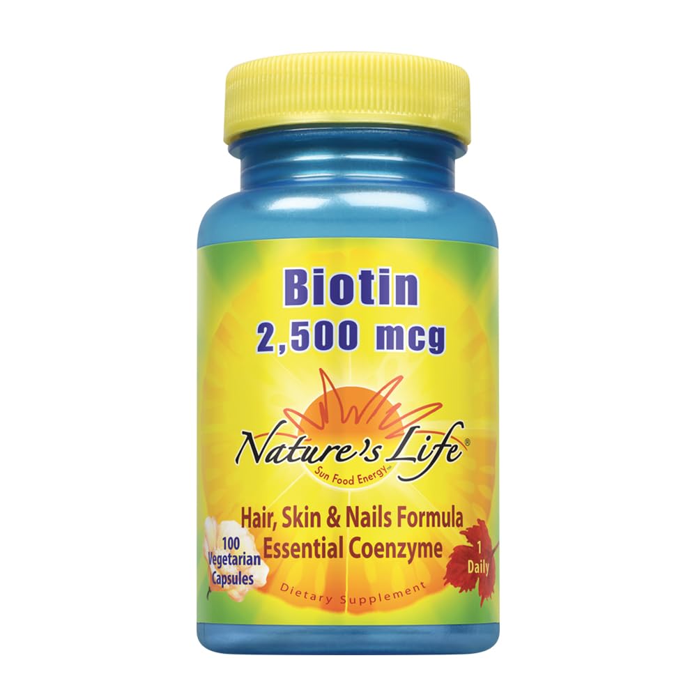 Nature's Life biotin supplement capsules