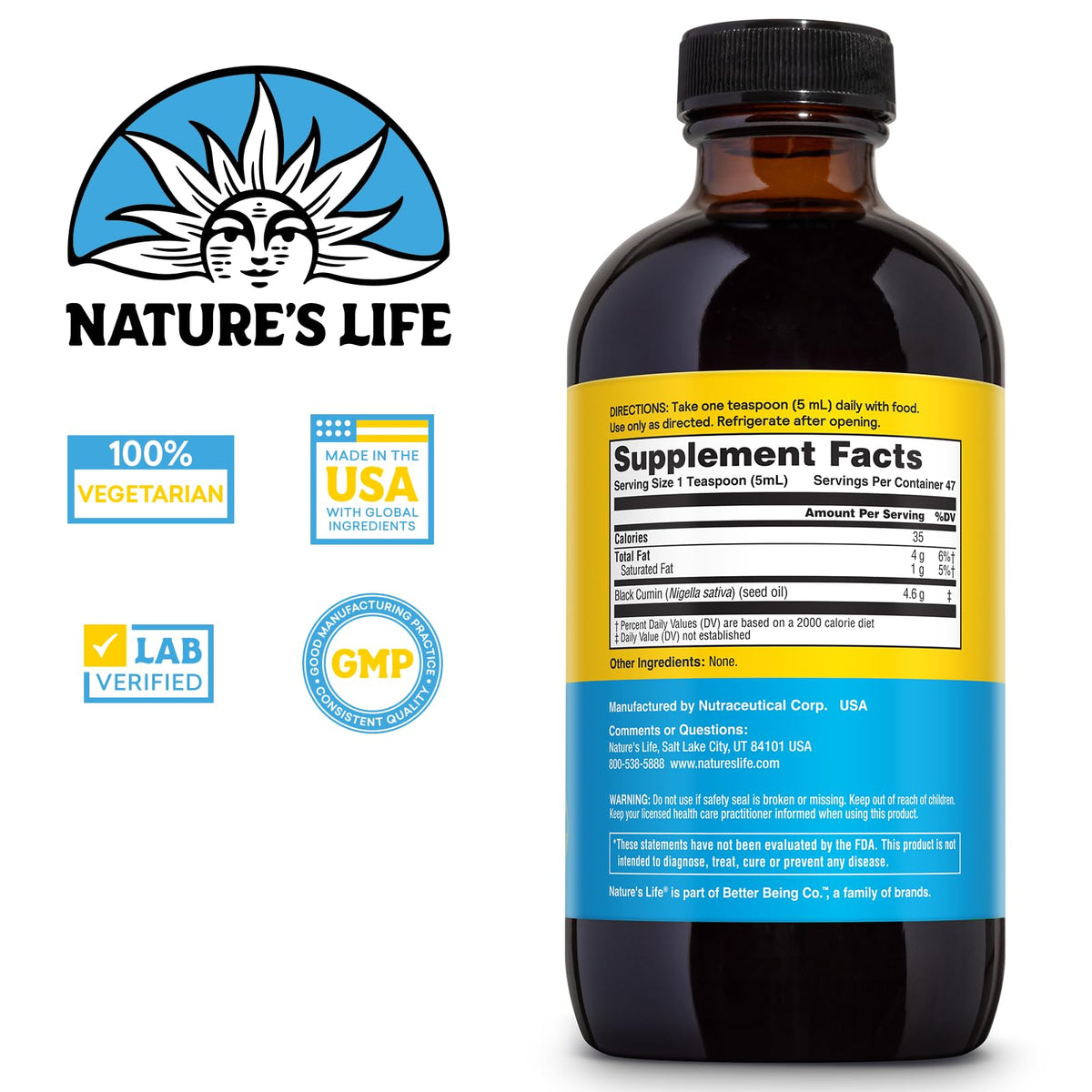 Nature's Life black seed oil for wellness