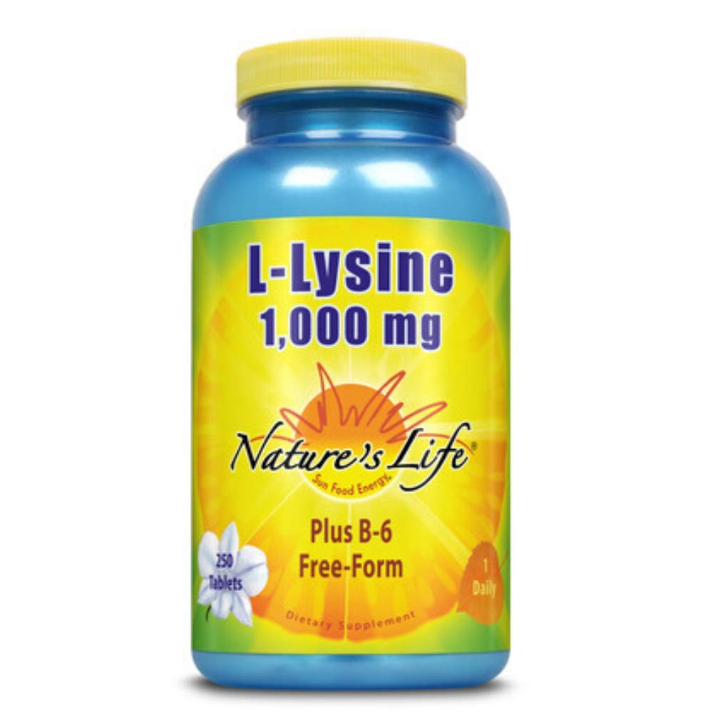Nature's Life L-Lysine 500 mg tablets for immune support