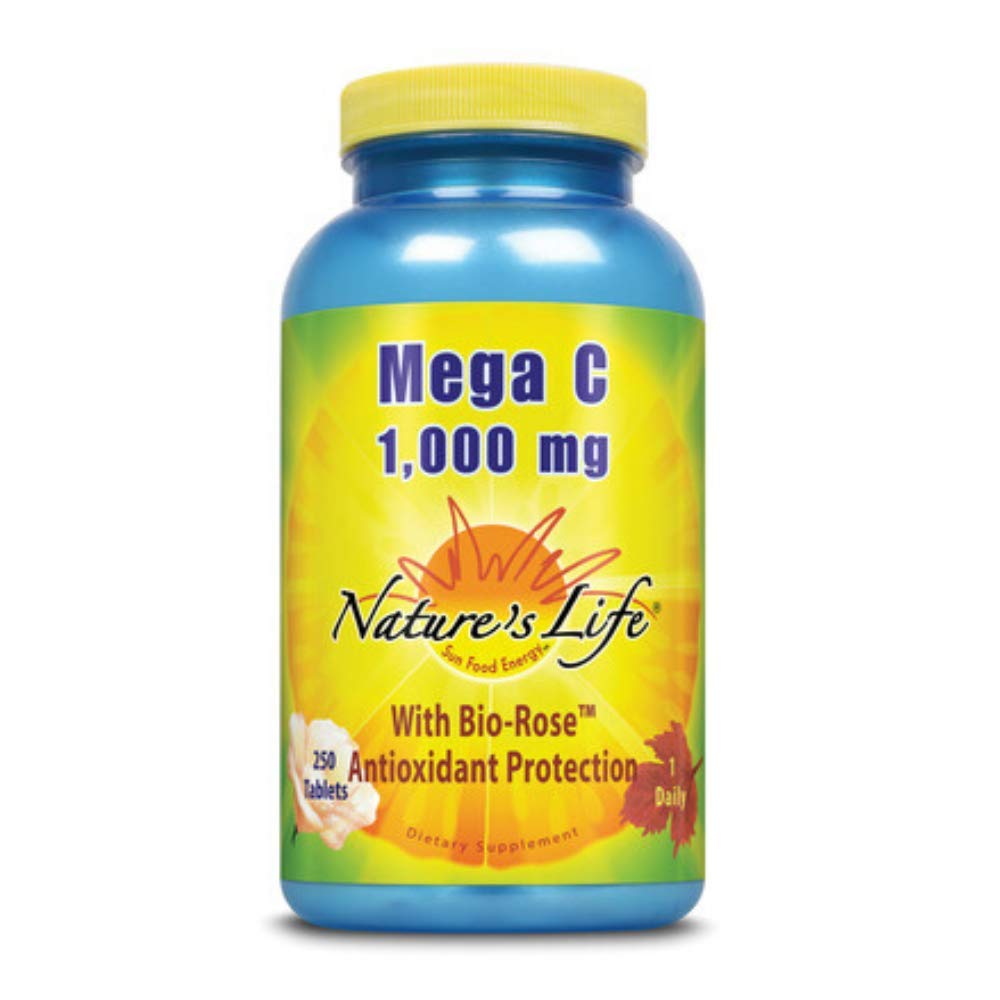 Nature's Life Mega C 1000 mg tablets for immune support