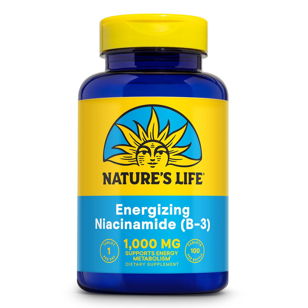 Nature's Life Niacinamide vitamin B3 tablets