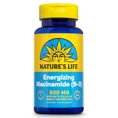 Nature's Life Niacinamide vitamin B3 tablets