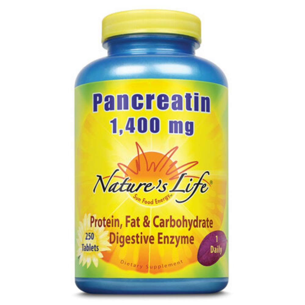 Nature's Life Pancreatin digestive support tablets