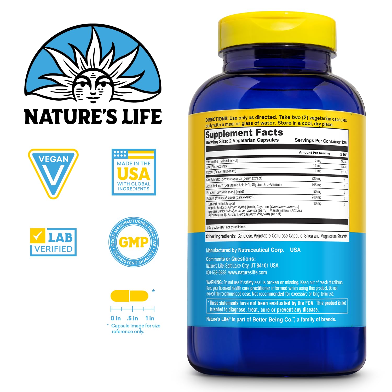 Nature's Life vegetarian capsules