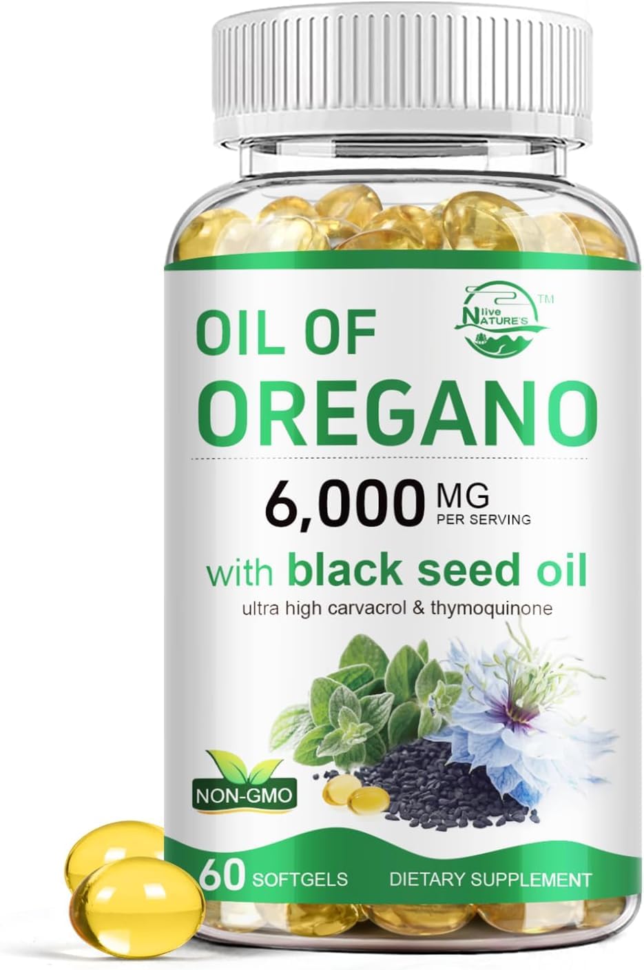 Nature's Live Oil of Oregano softgels