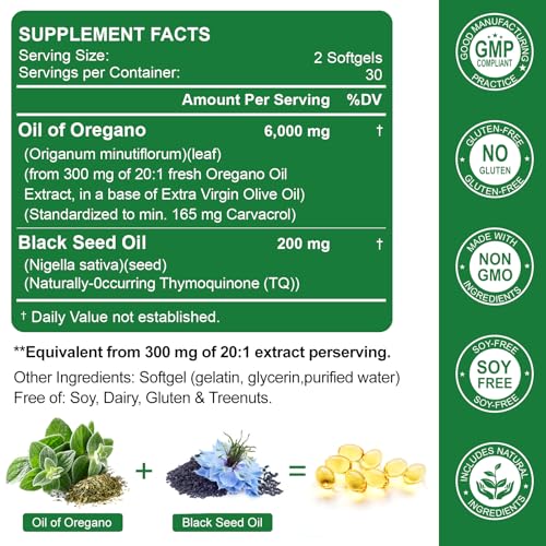 Nature's Live oregano oil capsules