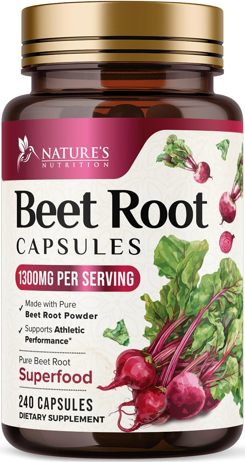 Nature's Nutrition beet root capsules
