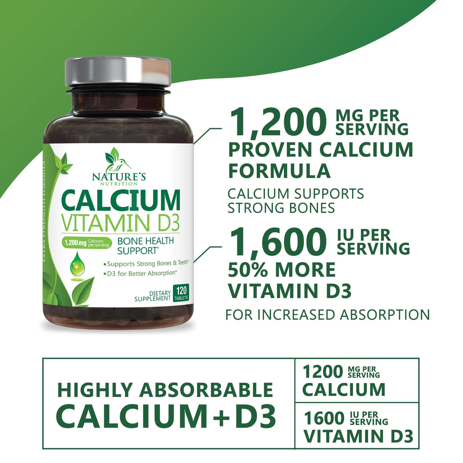 Nature's Nutrition calcium tablets benefits