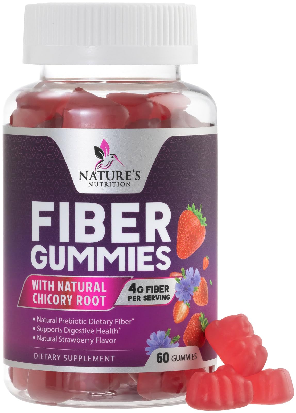 Nature's Nutrition fiber gummies for digestion
