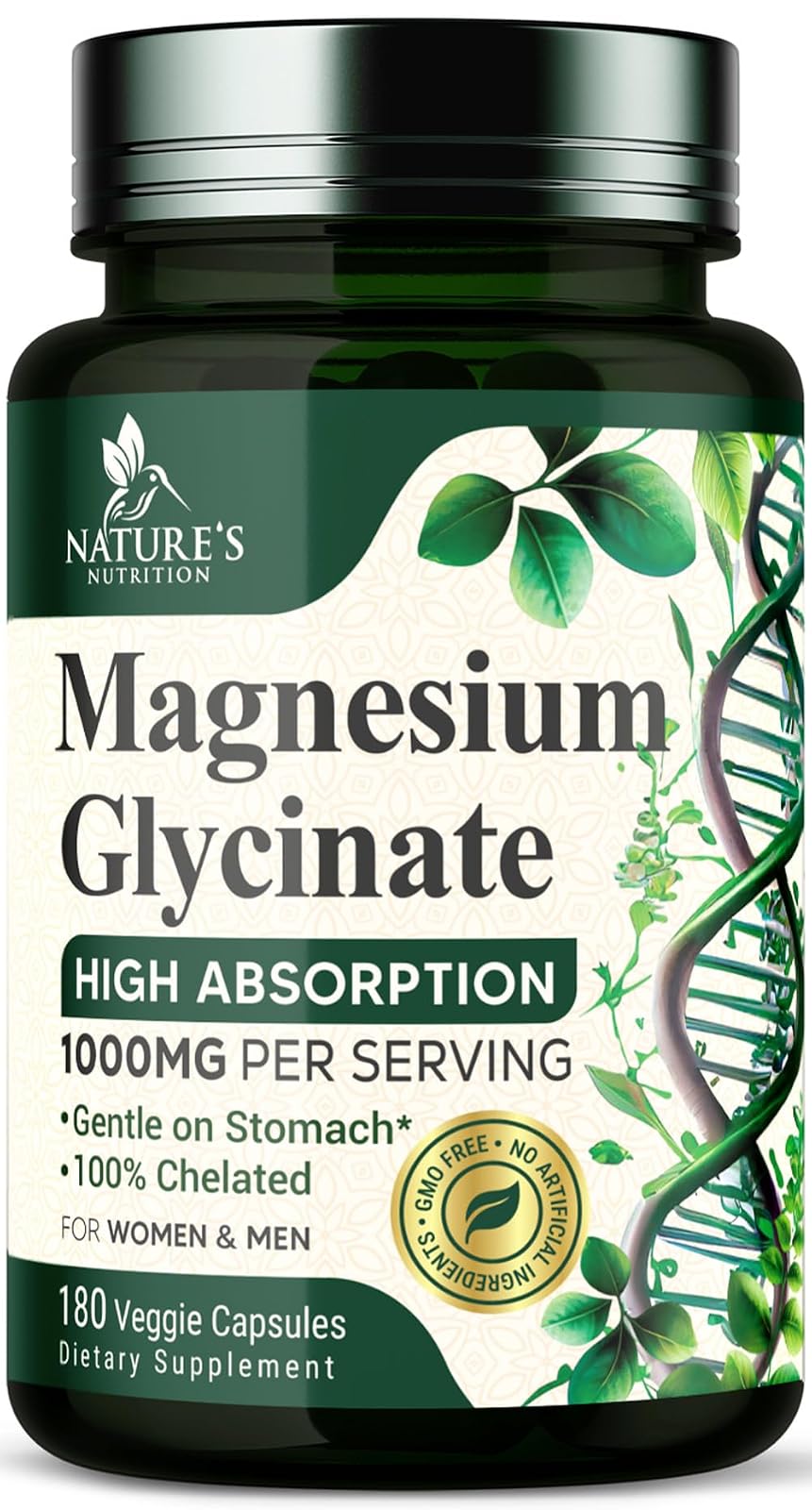 Nature's Nutrition Magnesium Glycinate capsules