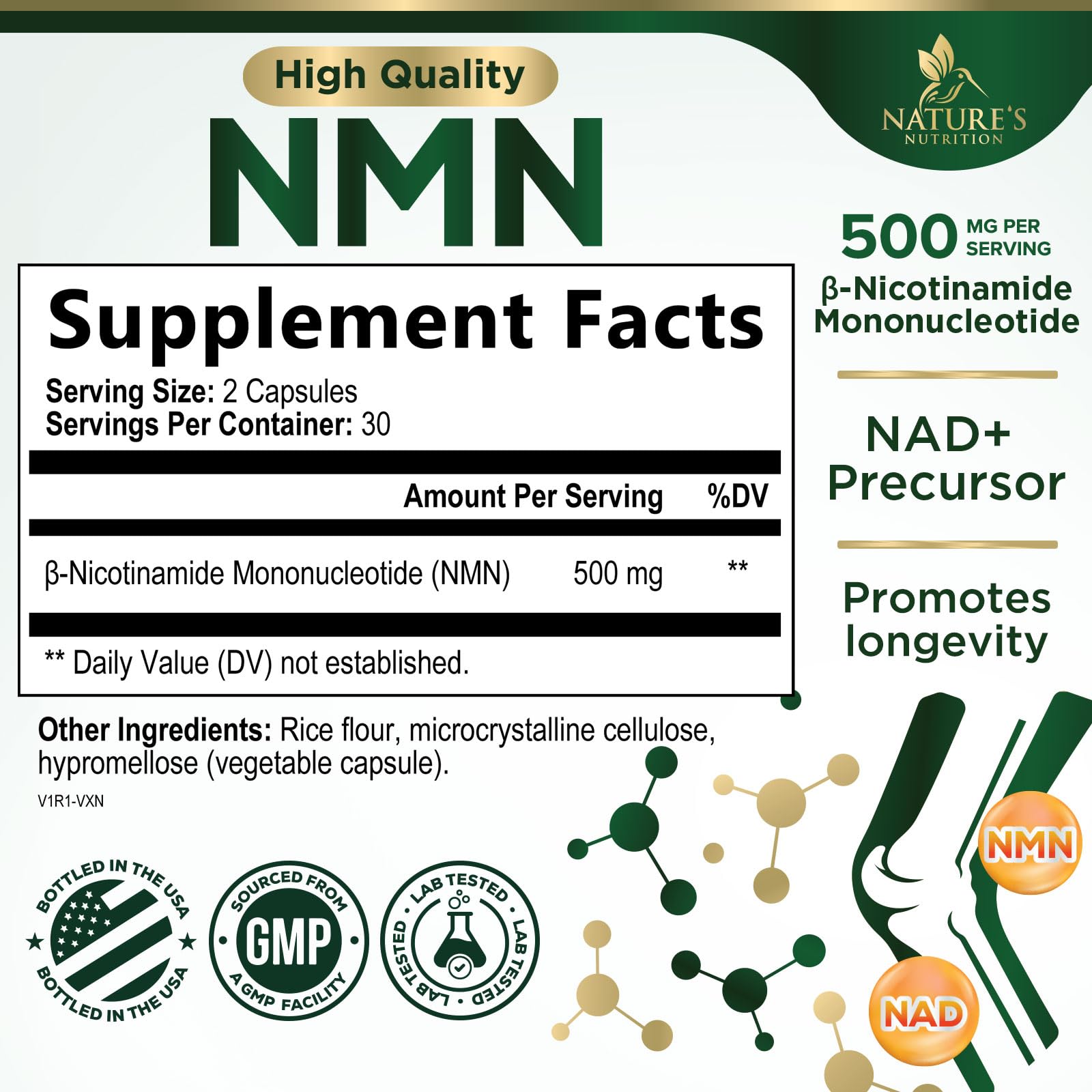Nature's Nutrition NMN supplement