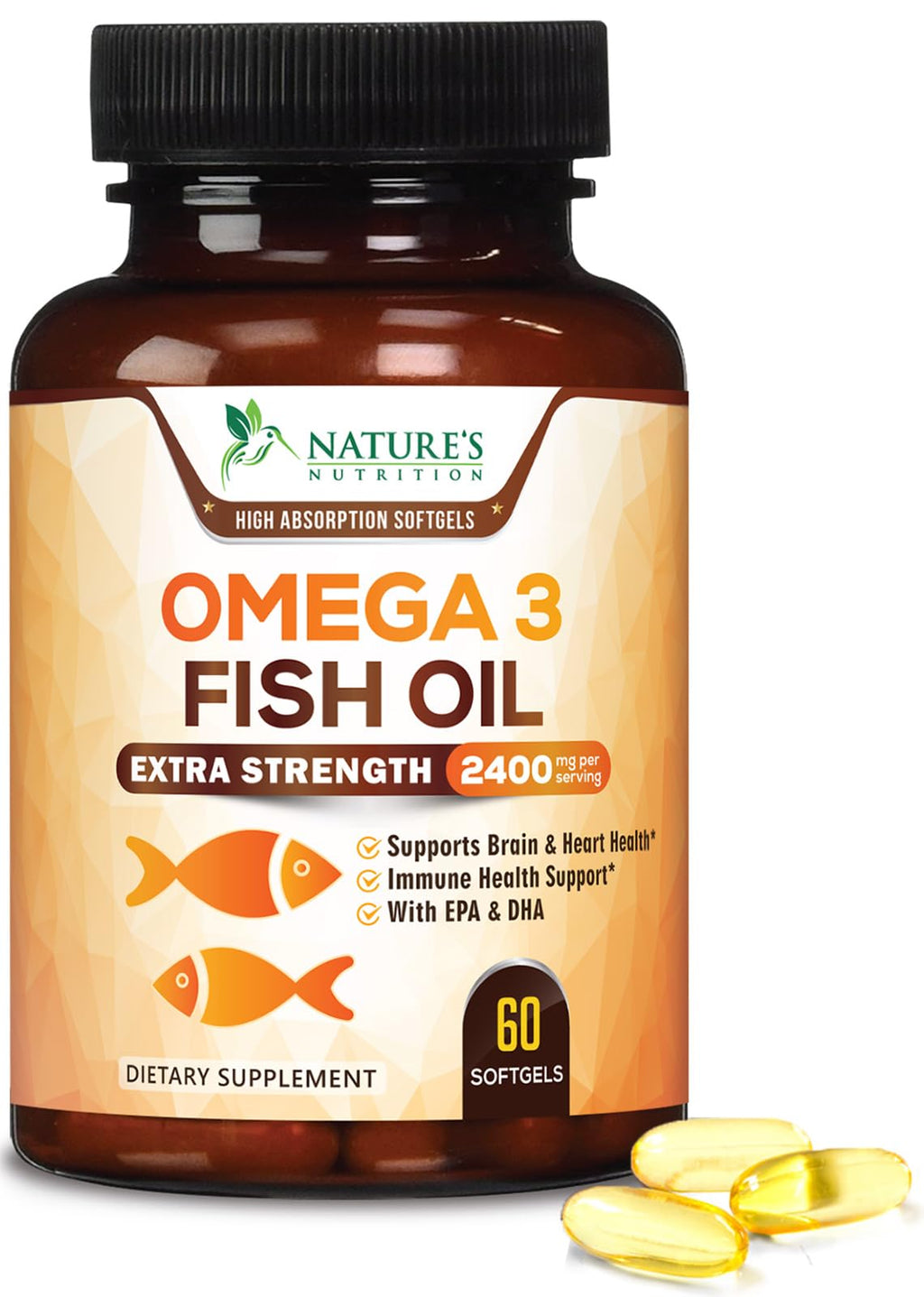 Nature's Nutrition Omega 3 softgels