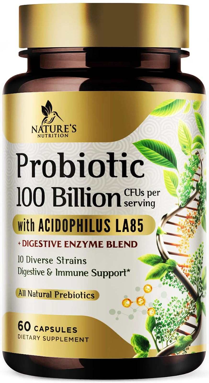Nature's Nutrition probiotics 100 billion CFU