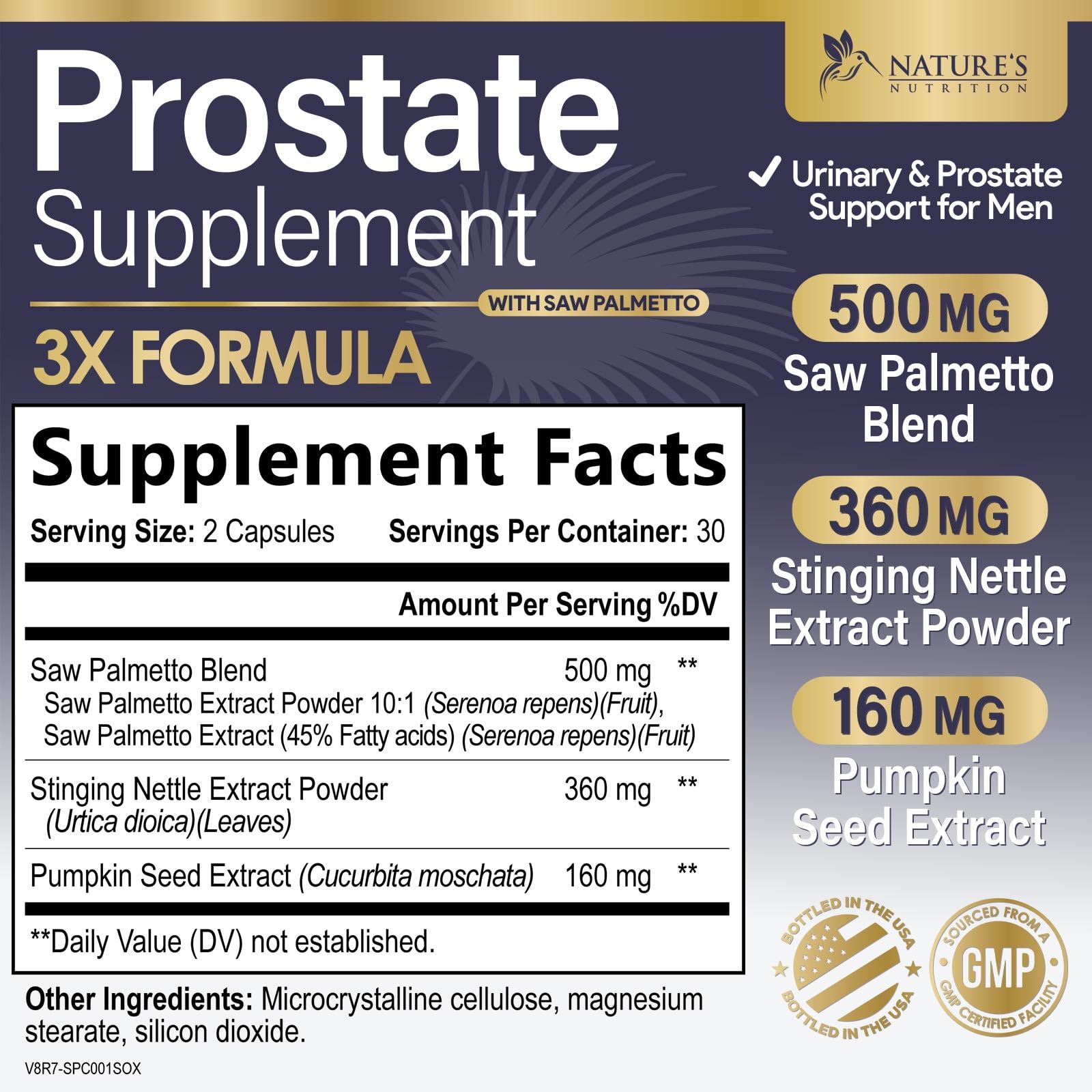 Nature's Nutrition saw palmetto benefits