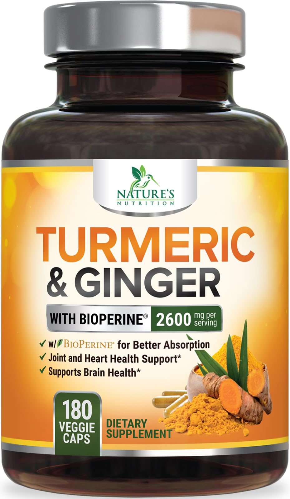 Nature's Nutrition turmeric curcumin capsules