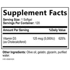 Nature's Nutrition Vitamin D3 for bone health