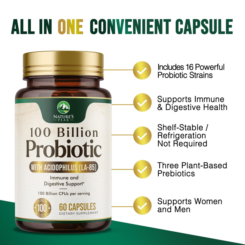Nature's Peak 100 billion CFU benefits