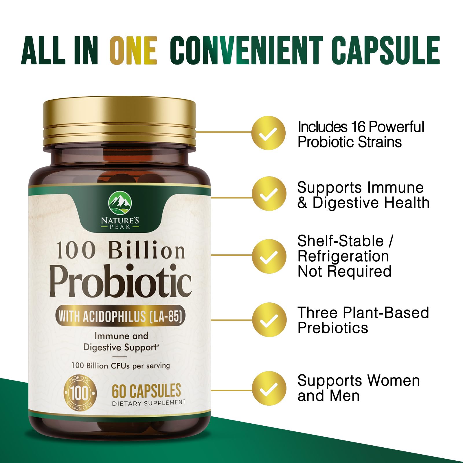 Nature's Peak 100 billion CFU benefits