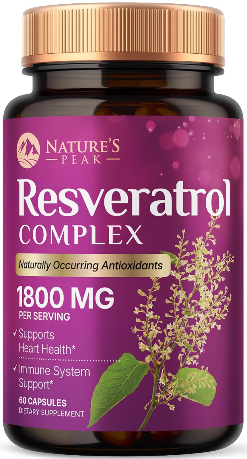 Nature's Peak Resveratrol 1800 mg capsules