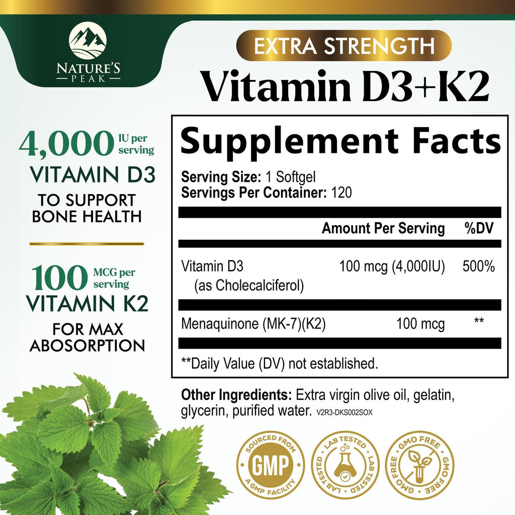Nature's Peak Vitamin D3 4000 IU benefits