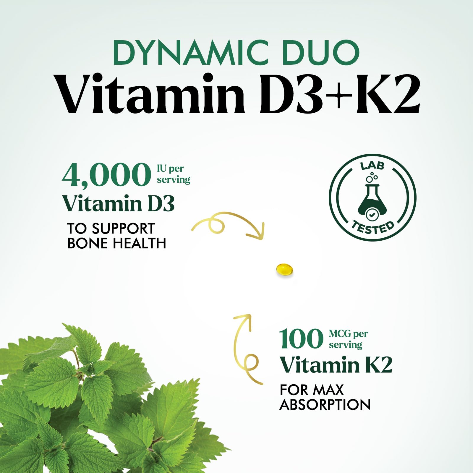 Nature's Peak Vitamin D3 K2 for mood support