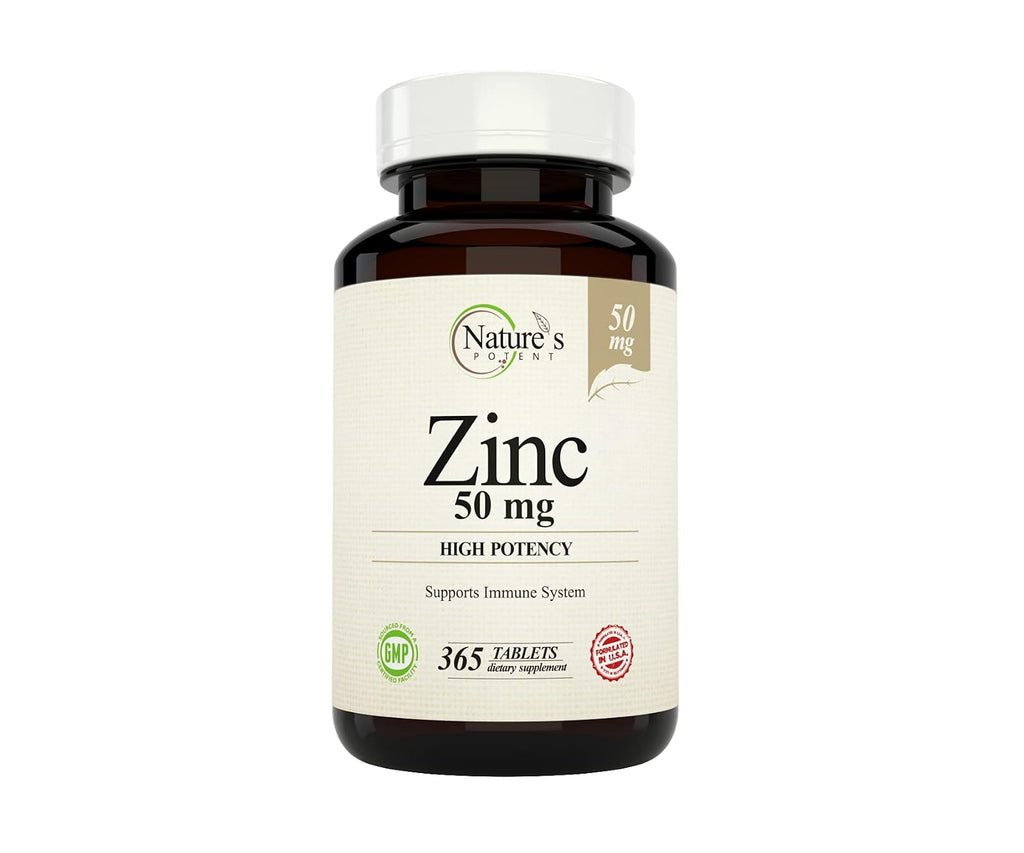 Nature's Potent zinc supplement tablets