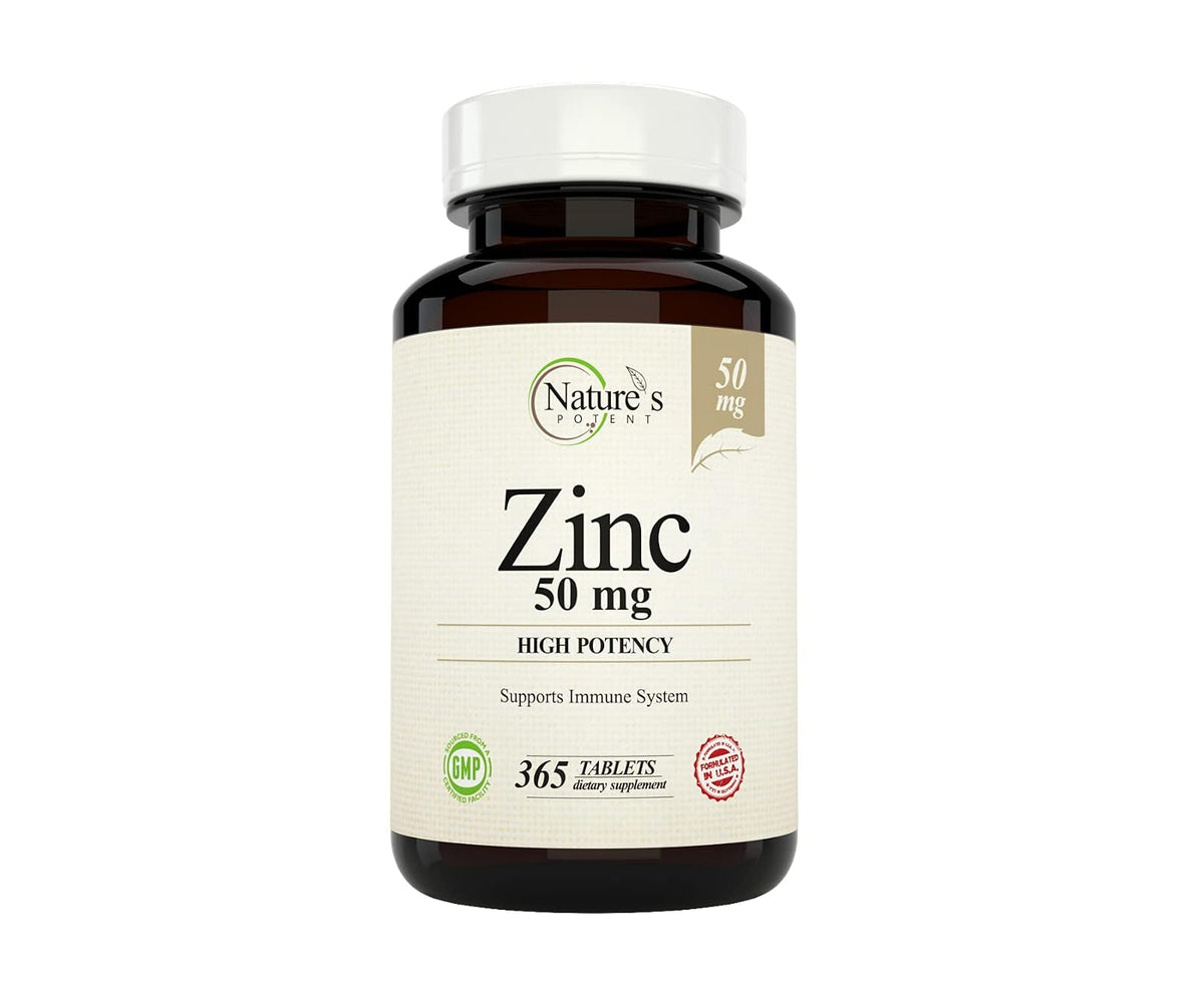 Nature's Potent zinc supplement tablets