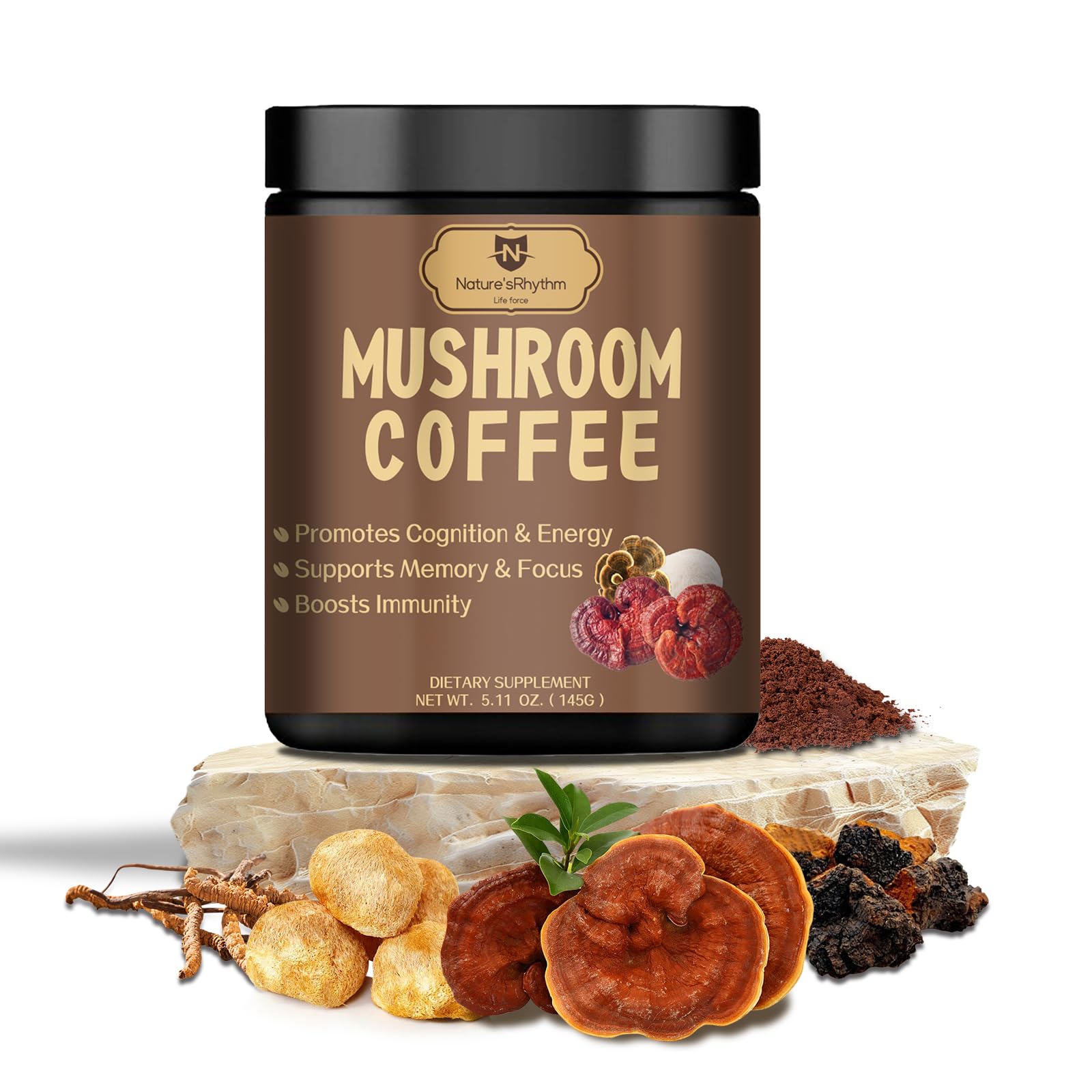 Nature's Rhythm organic mushroom coffee