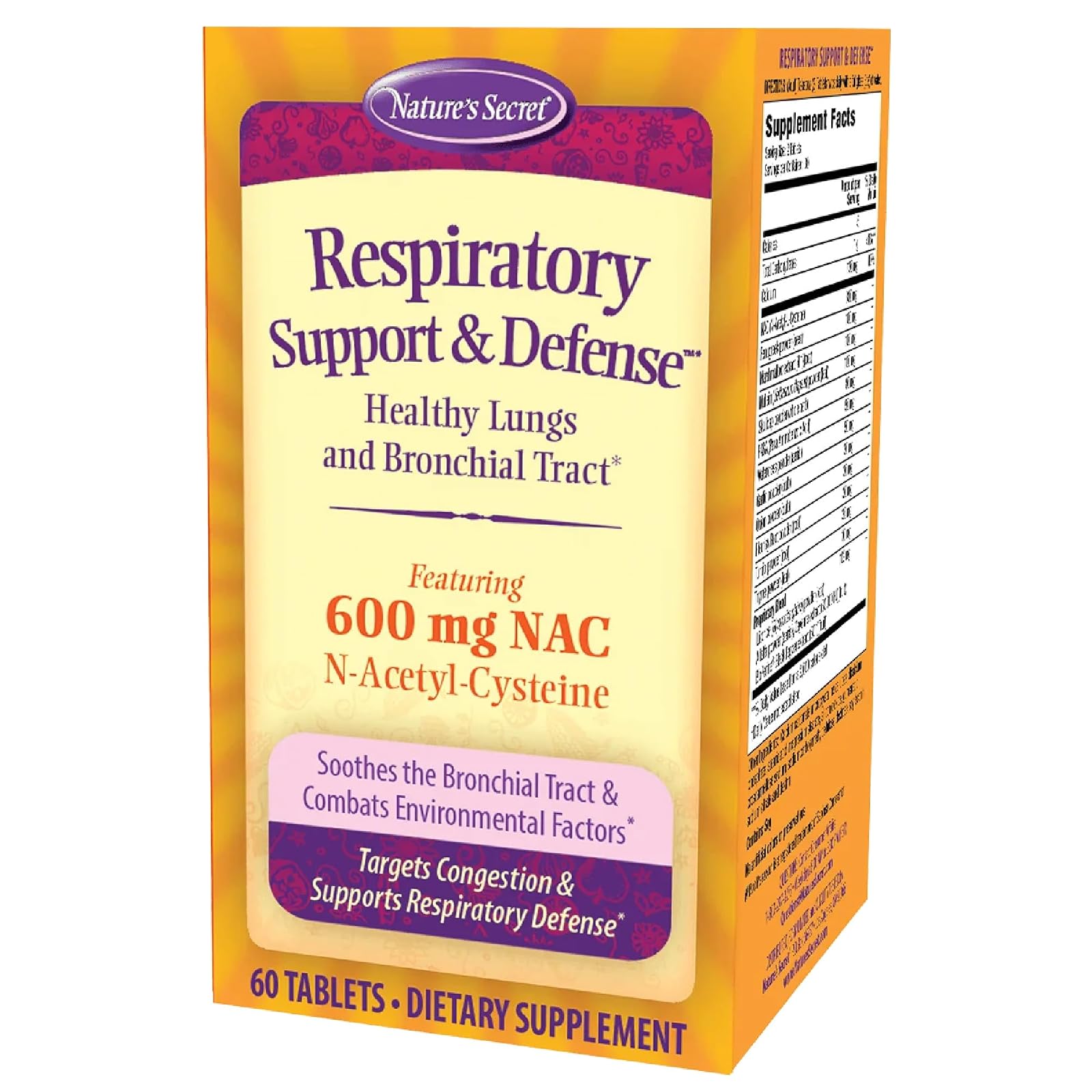Nature's Secret NAC lung support