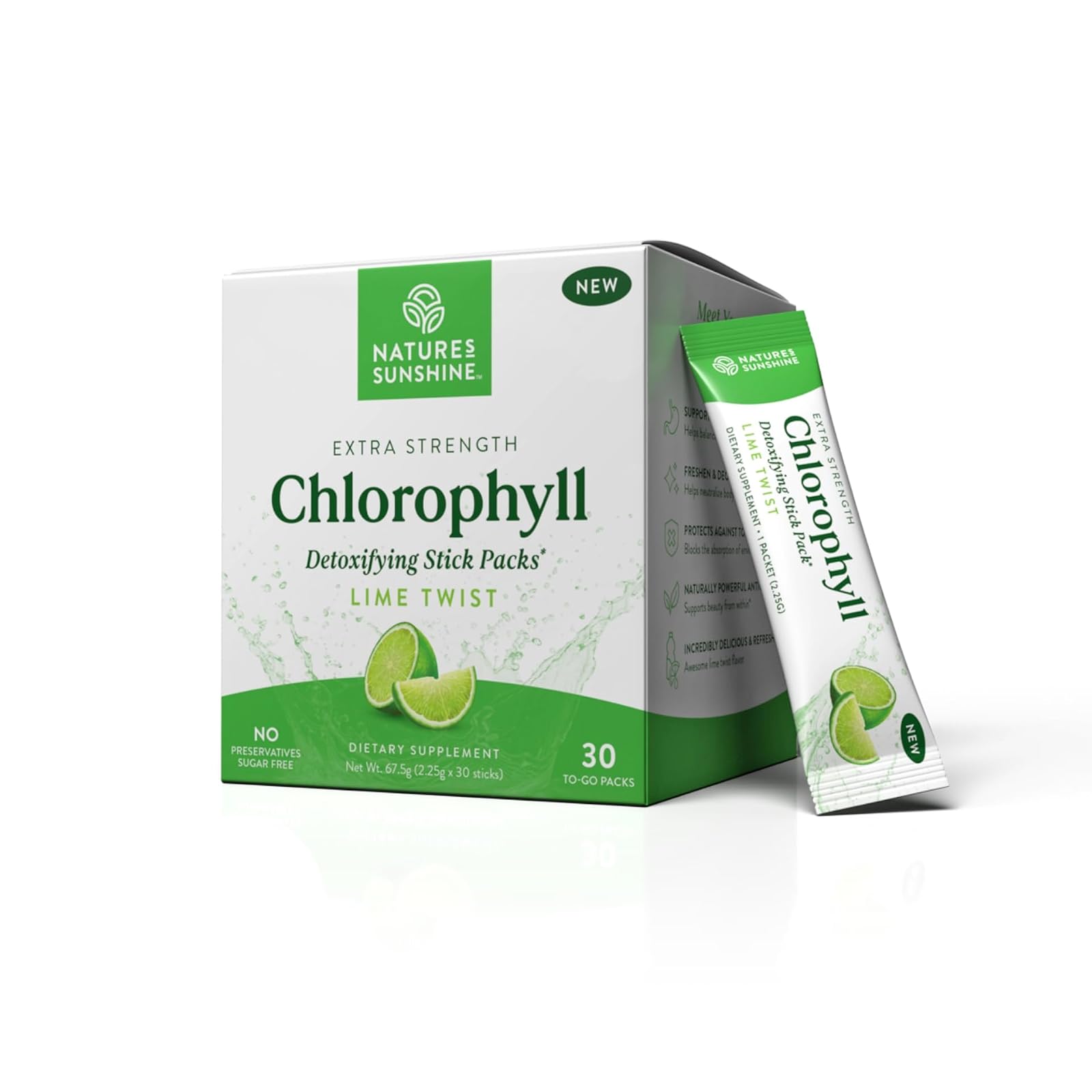 Nature's Sunshine chlorophyll stick packets