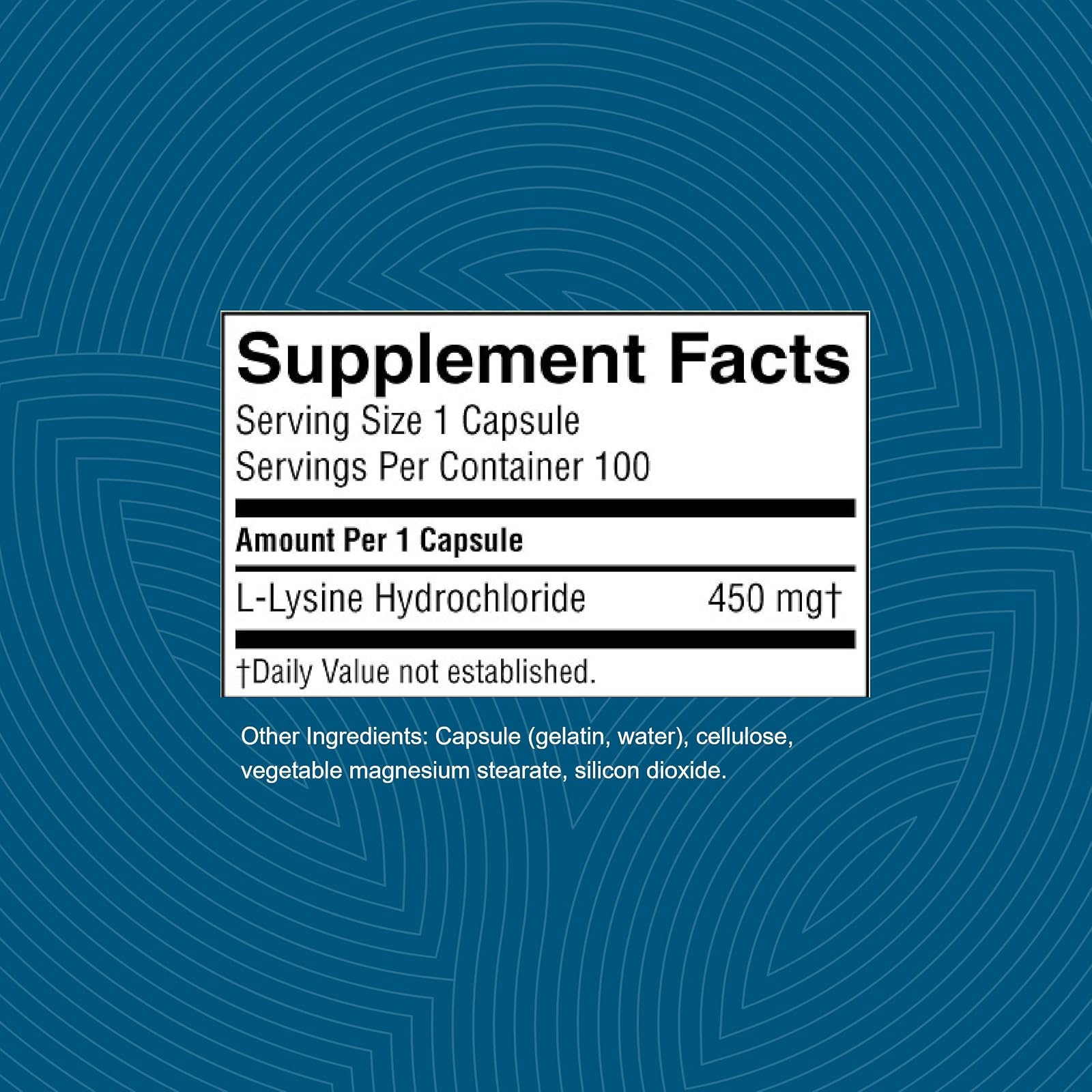 Nature's Sunshine l-lysine capsules