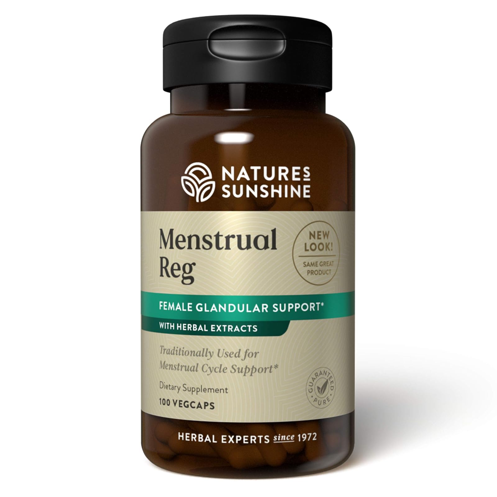 Nature's Sunshine Menstrual Reg capsules for hormone balance