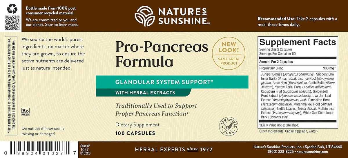 Nature's Sunshine Pro-Pancreas for gut wellness