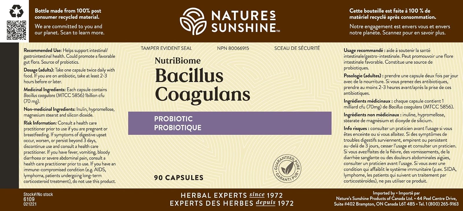 Nature's Sunshine probiotics for men
