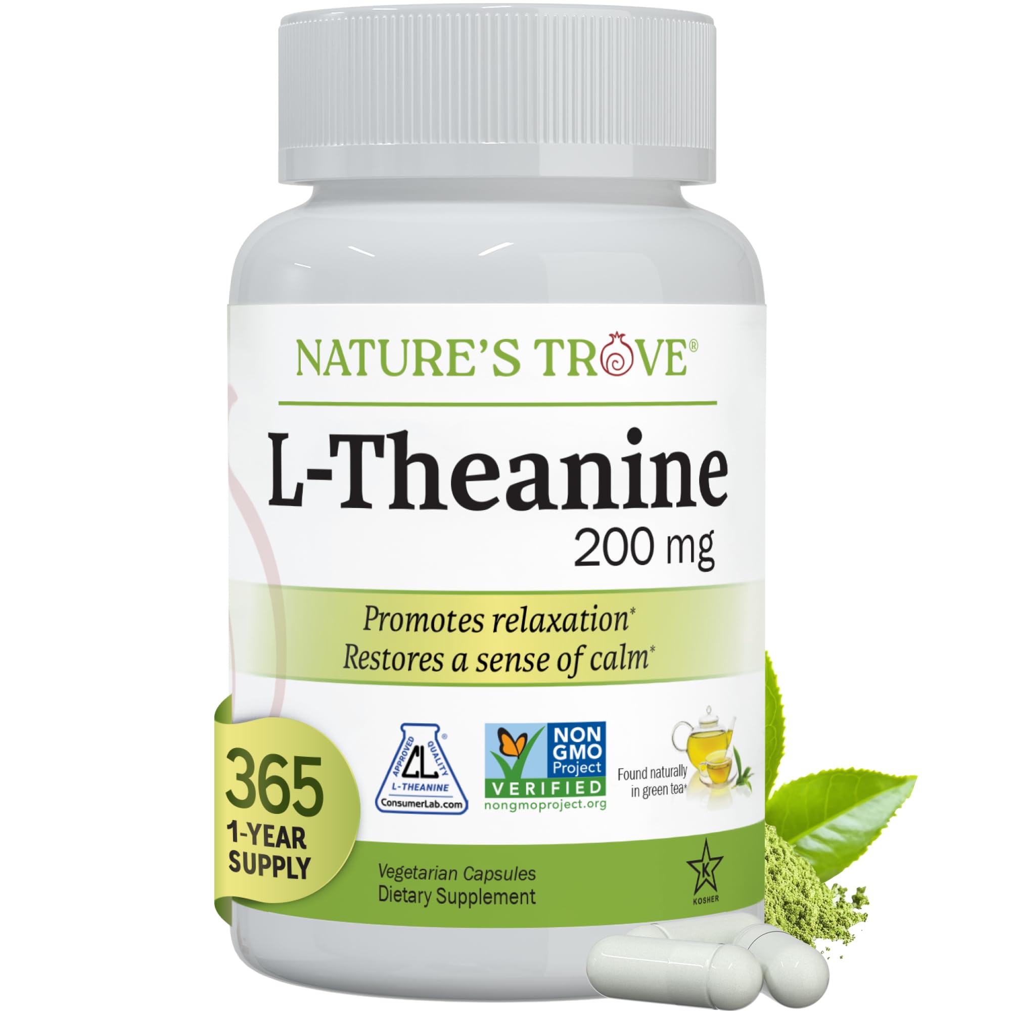 Nature's Trove L-Theanine for stress relief